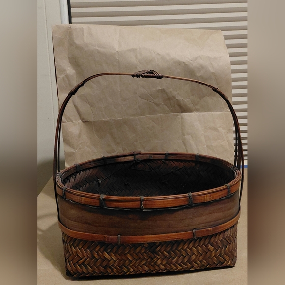 Source Unknown | Accents | Vintage Split Bamboo Japanese Basket Fine ...